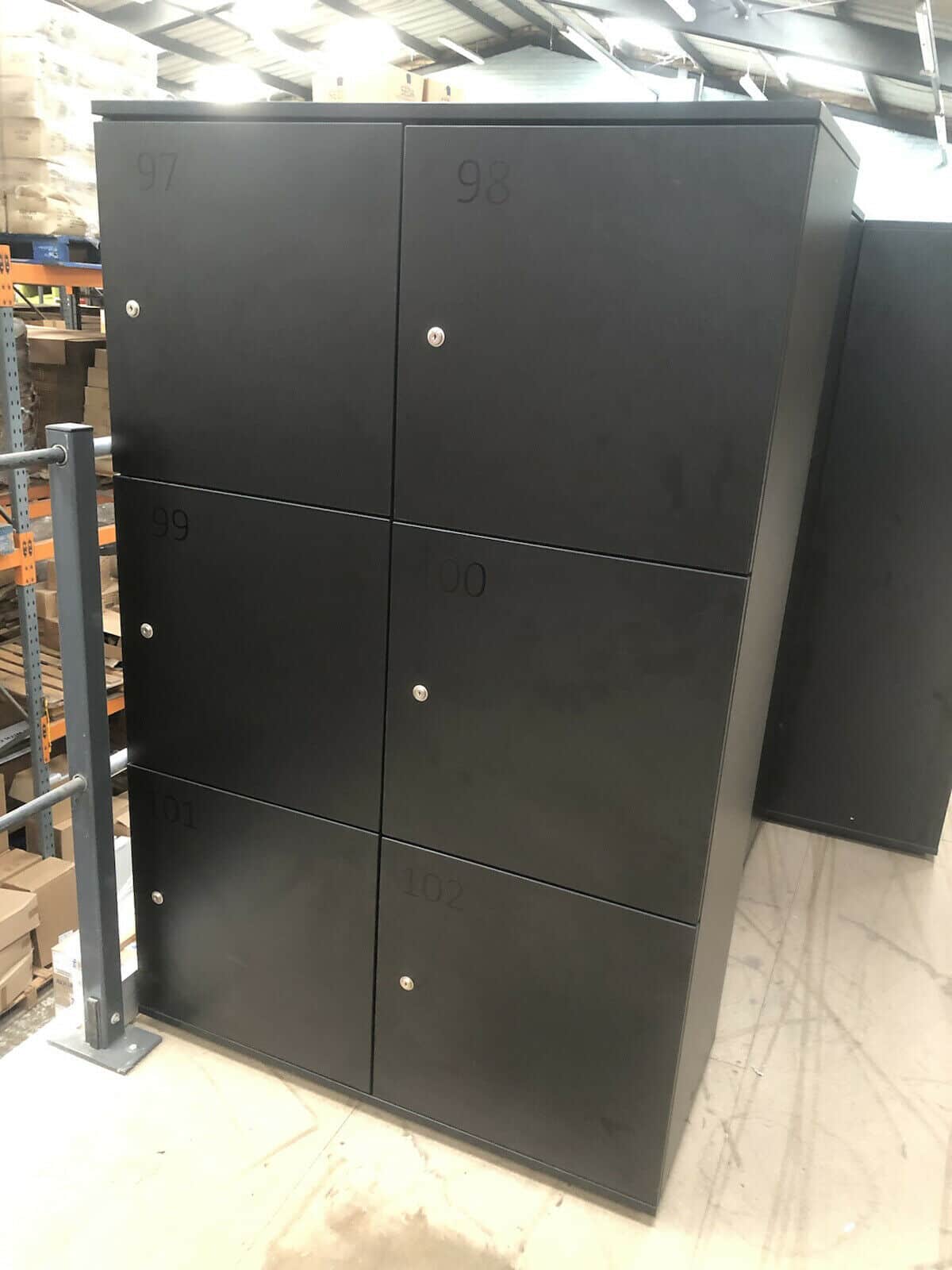 Personal Lockers in Graphite Laminate | Keys | Refurbished