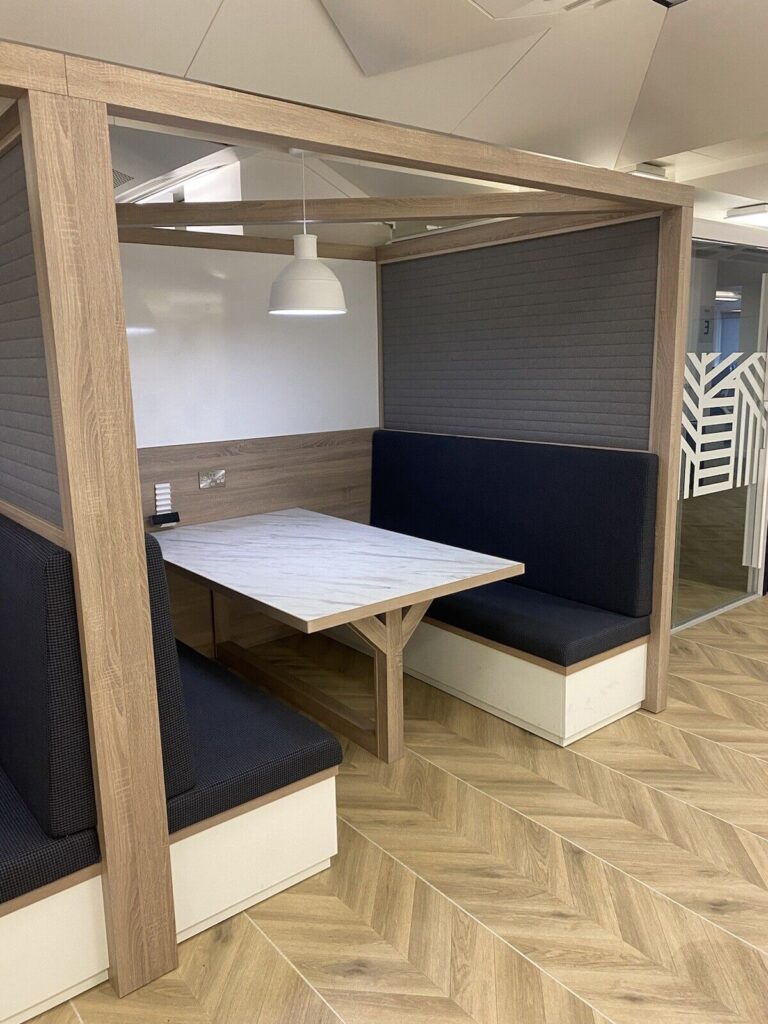 Acoustic collaborative breakout pods open top carriage theme - The ...