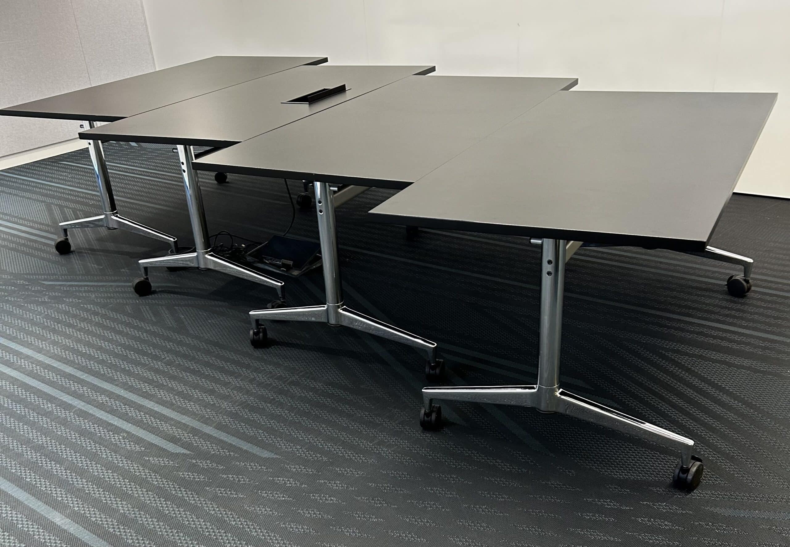 Flip top tables by Koenig & Neurath