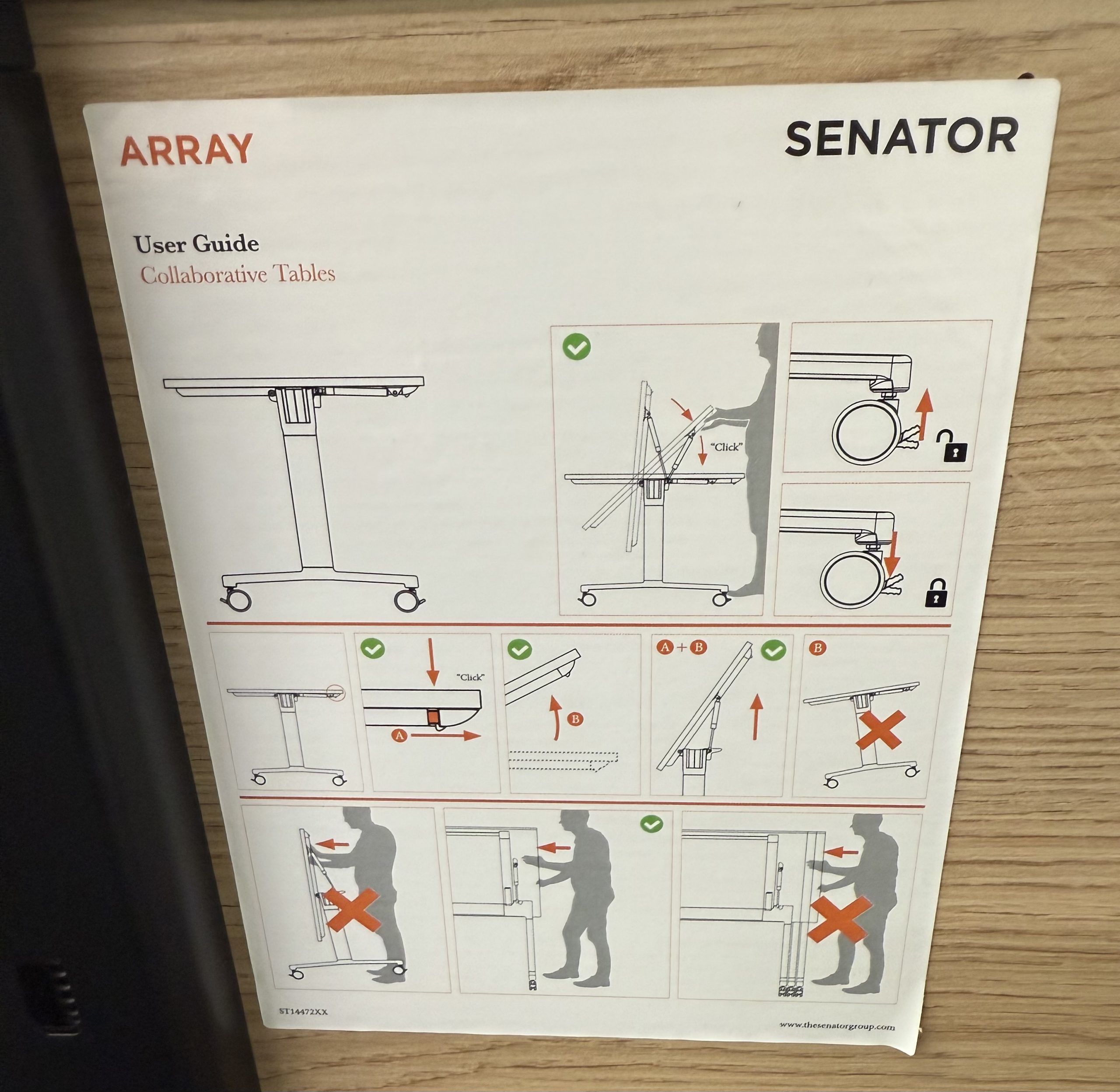 Flip Top Tables by Senator - The Office Chair Man